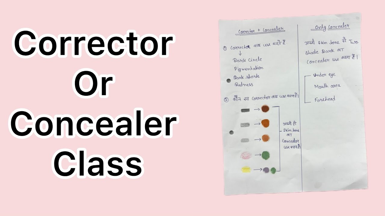 Corrector or concealer class for beginners || how to use corrector or ...