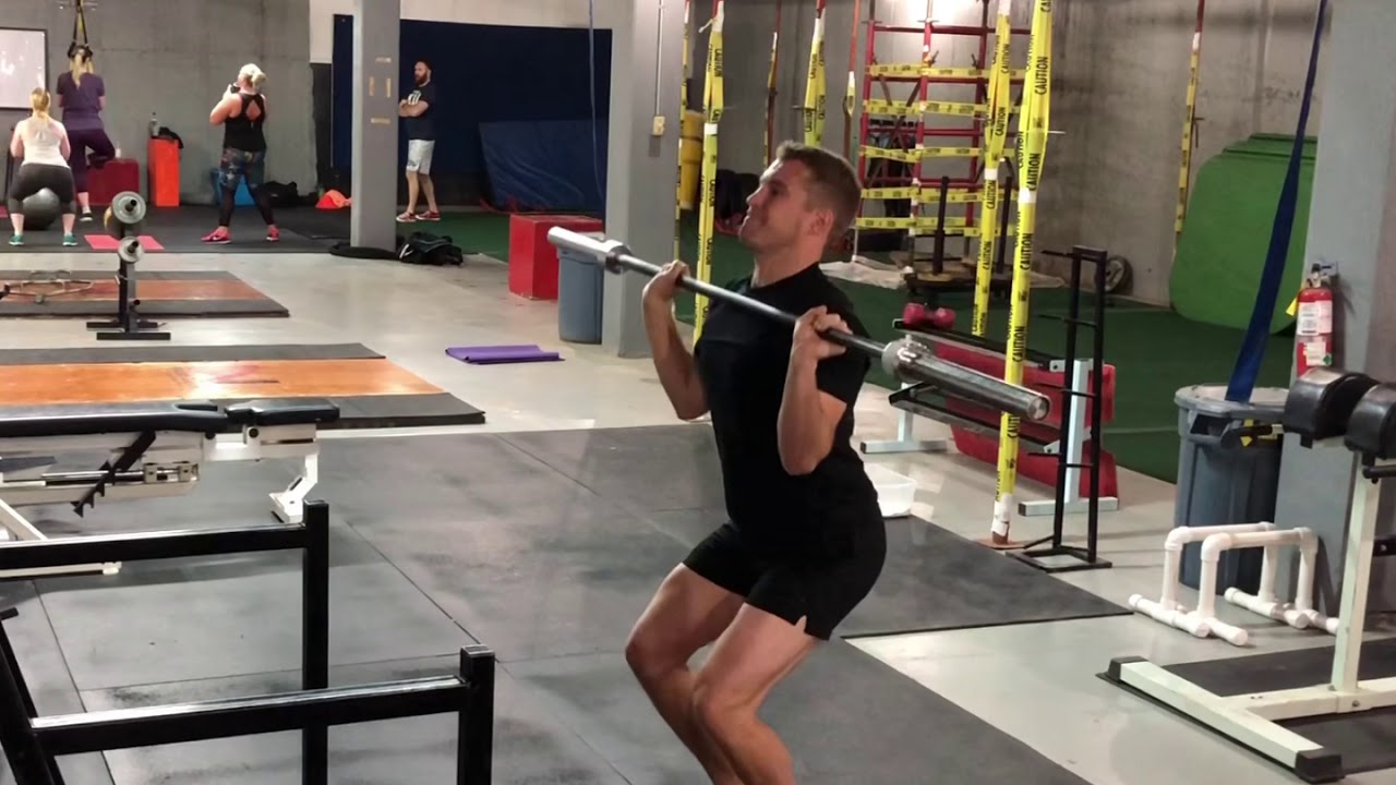 Barbell push press - YouTube