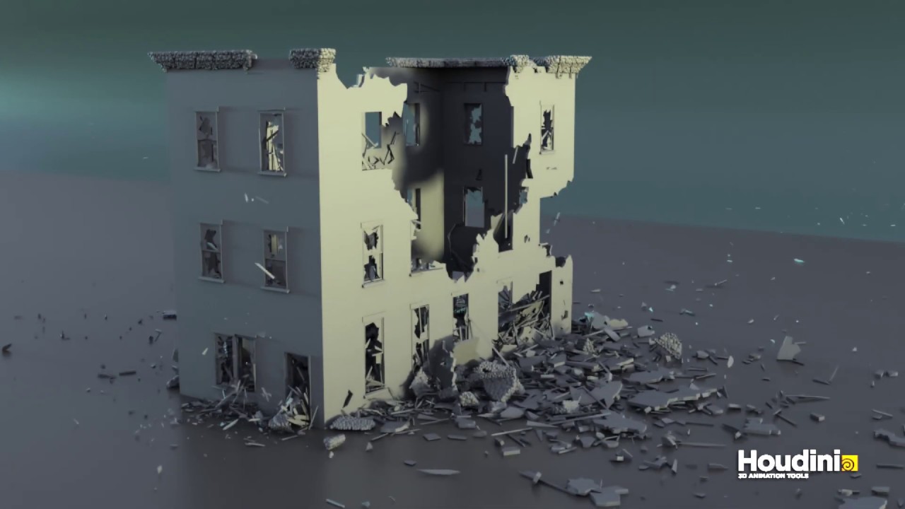 Architectural Destruction - Houdini #3D #Houdini - YouTube