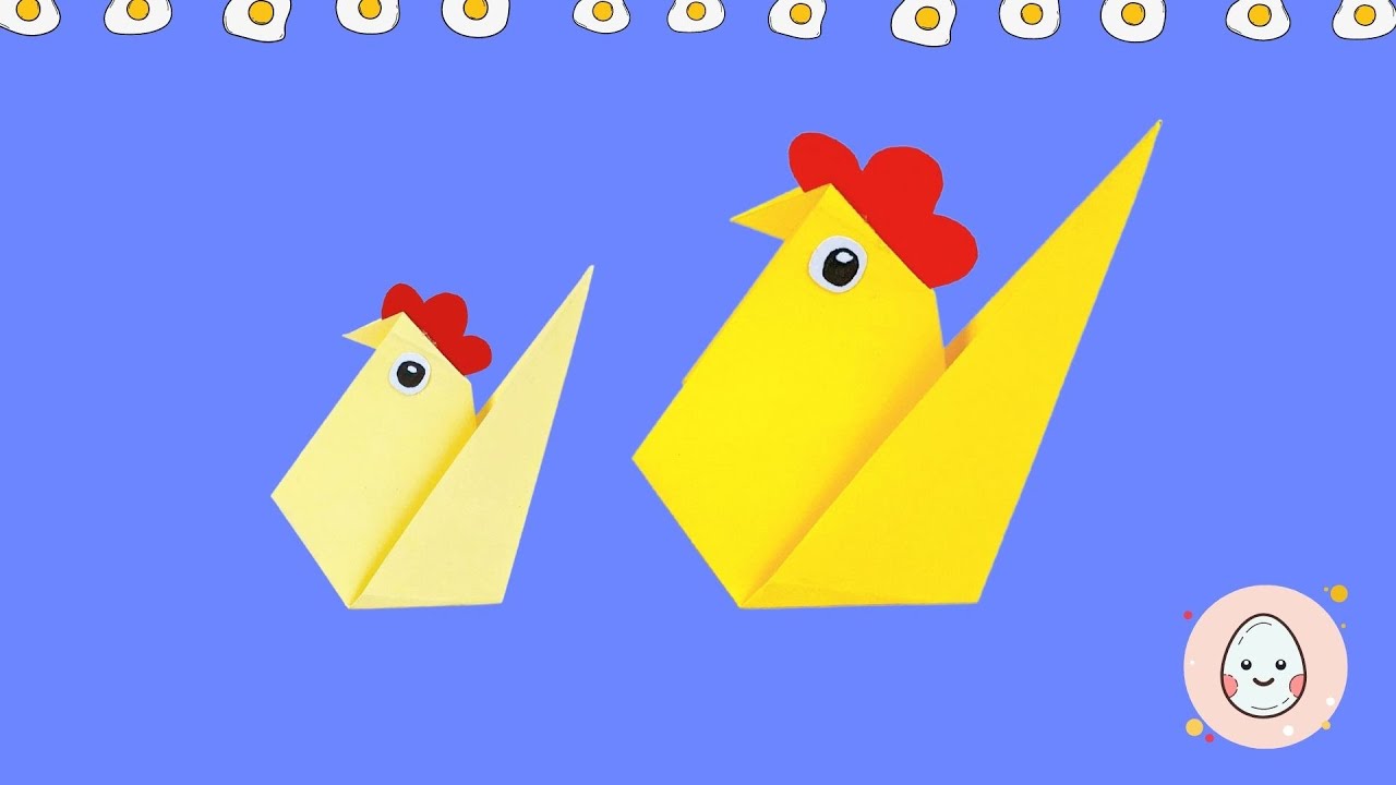 Instructions on how to fold the chicken easily with paper/ - YouTube