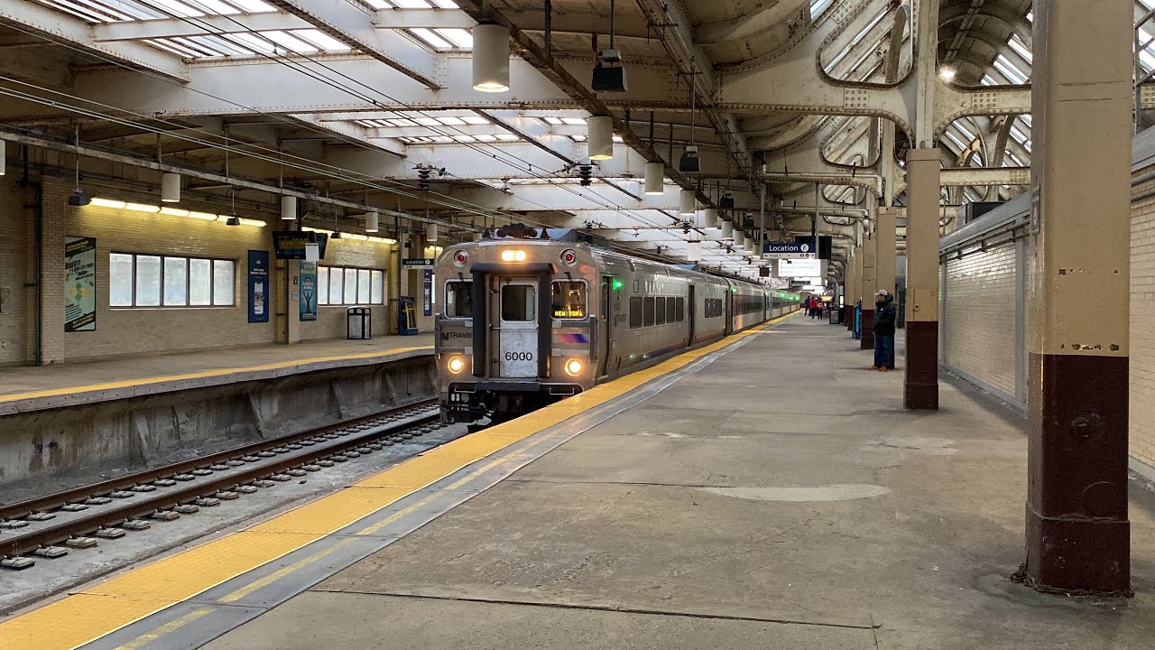 NJT #7244 ride from Elizabeth to Newark Penn Station with Comet V #6000 ...