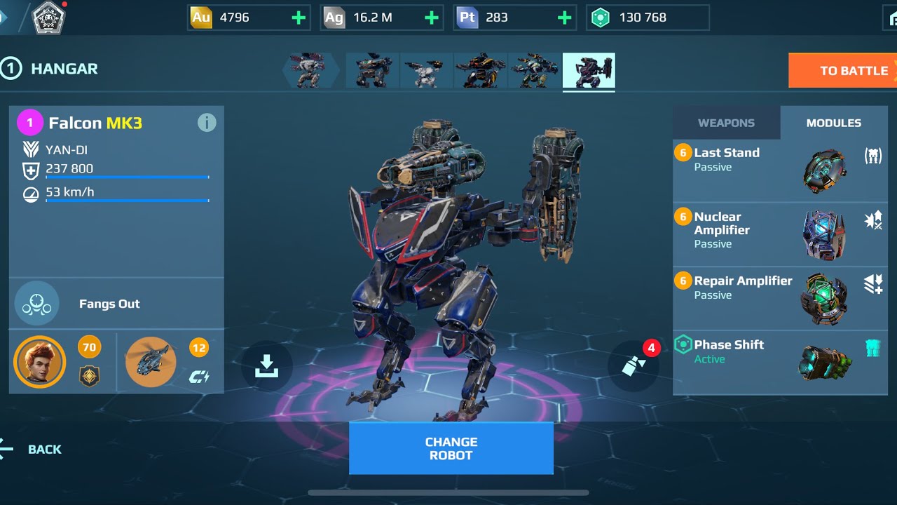 Falcón with New Weapons | War Robots Gameplay - YouTube