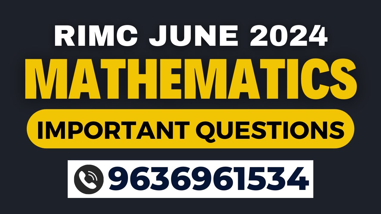 CLASS 6 | RIMC Maths Class | Rashtriya Indian Military College Dehradun ...