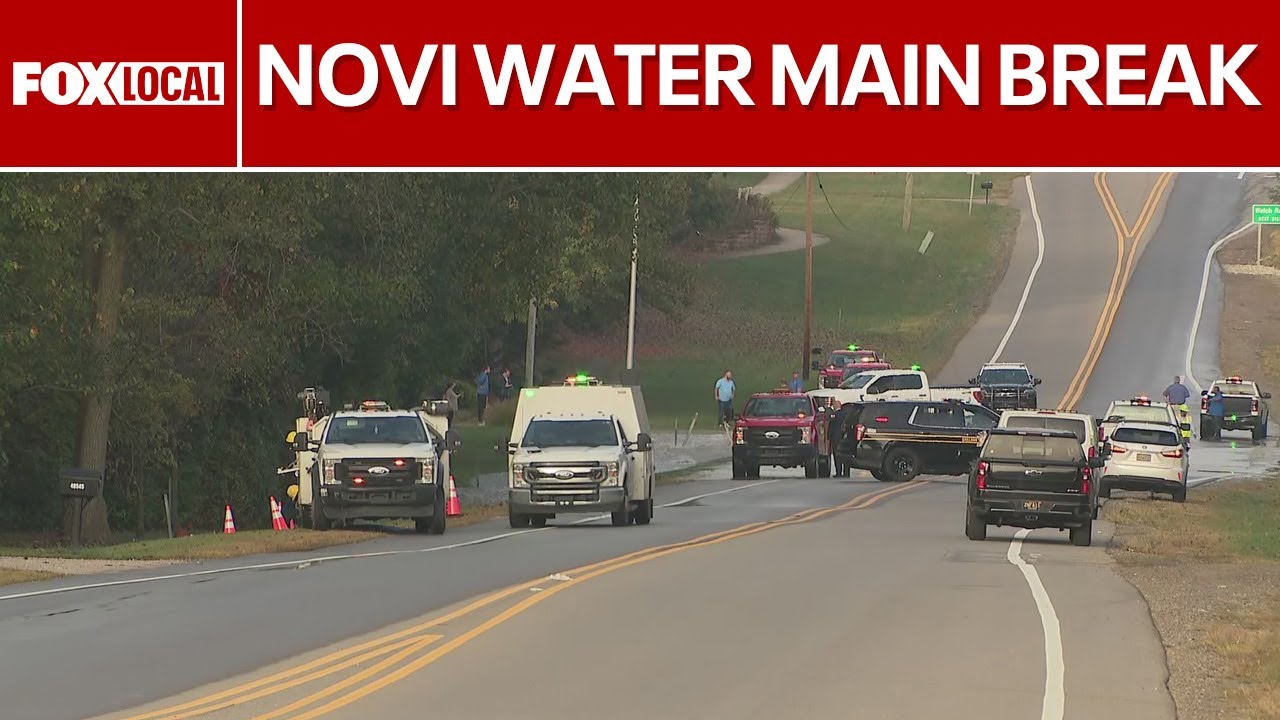 LIVE I Novi water main break closes 14 Mile, leads to issues nearby ...