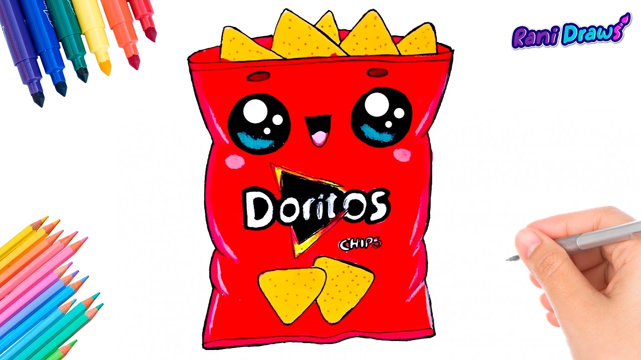 CÓMO DIBUJAR DORITOS KAWAII | dibujo fácil Paso a paso - YouTube