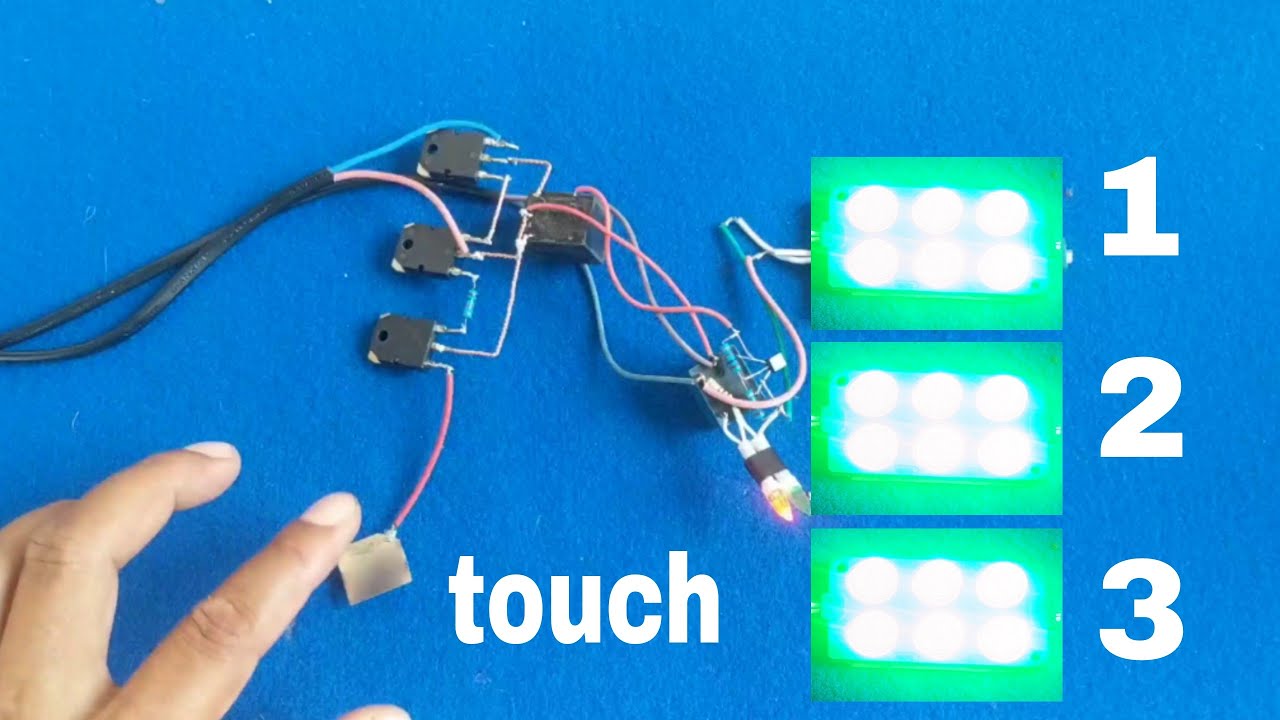 Simple 12V touch control switch - YouTube