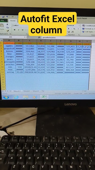 autofit column width shortcut in Excel #shorts #viral #trending - YouTube