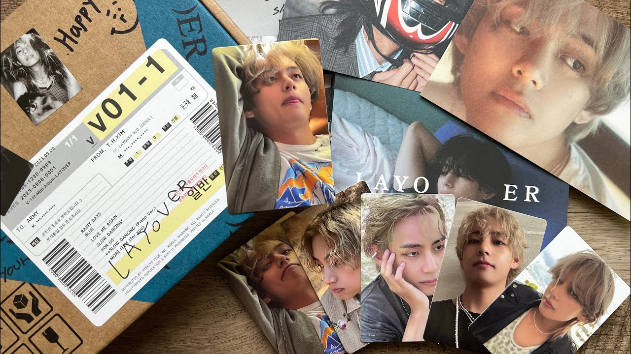 BTS V LAYOVER Blue Version Unboxing - Walmart Exclusive - YouTube
