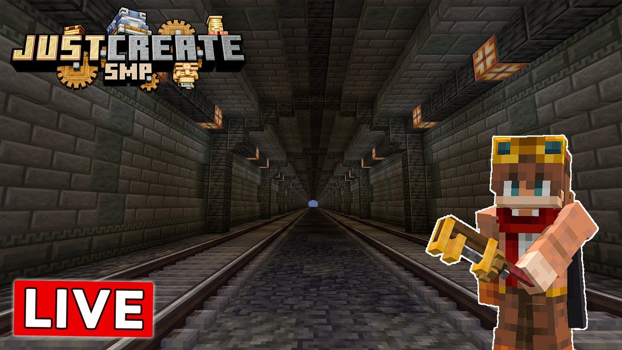 Building a TRAIN TUNNEL on Just Create SMP :: Minecraft Survival - YouTube
