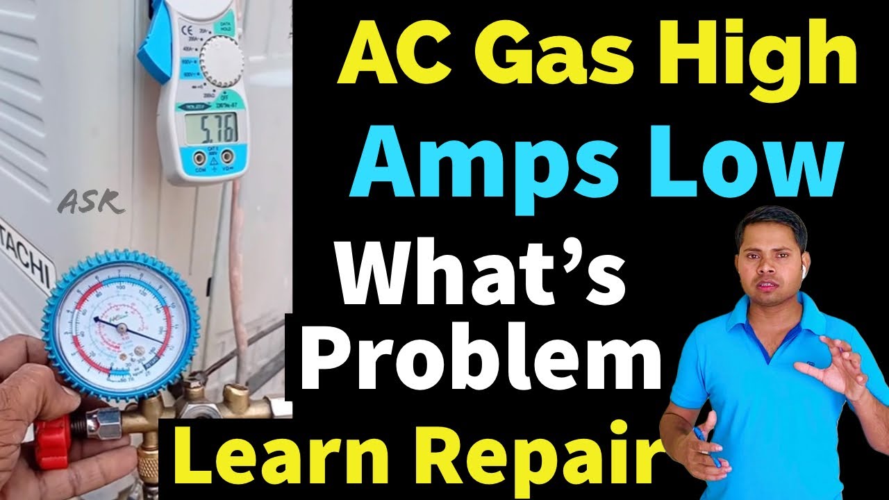 💐👍AC Suction pressure Going High but ampere Low AC Not cooling why what ...