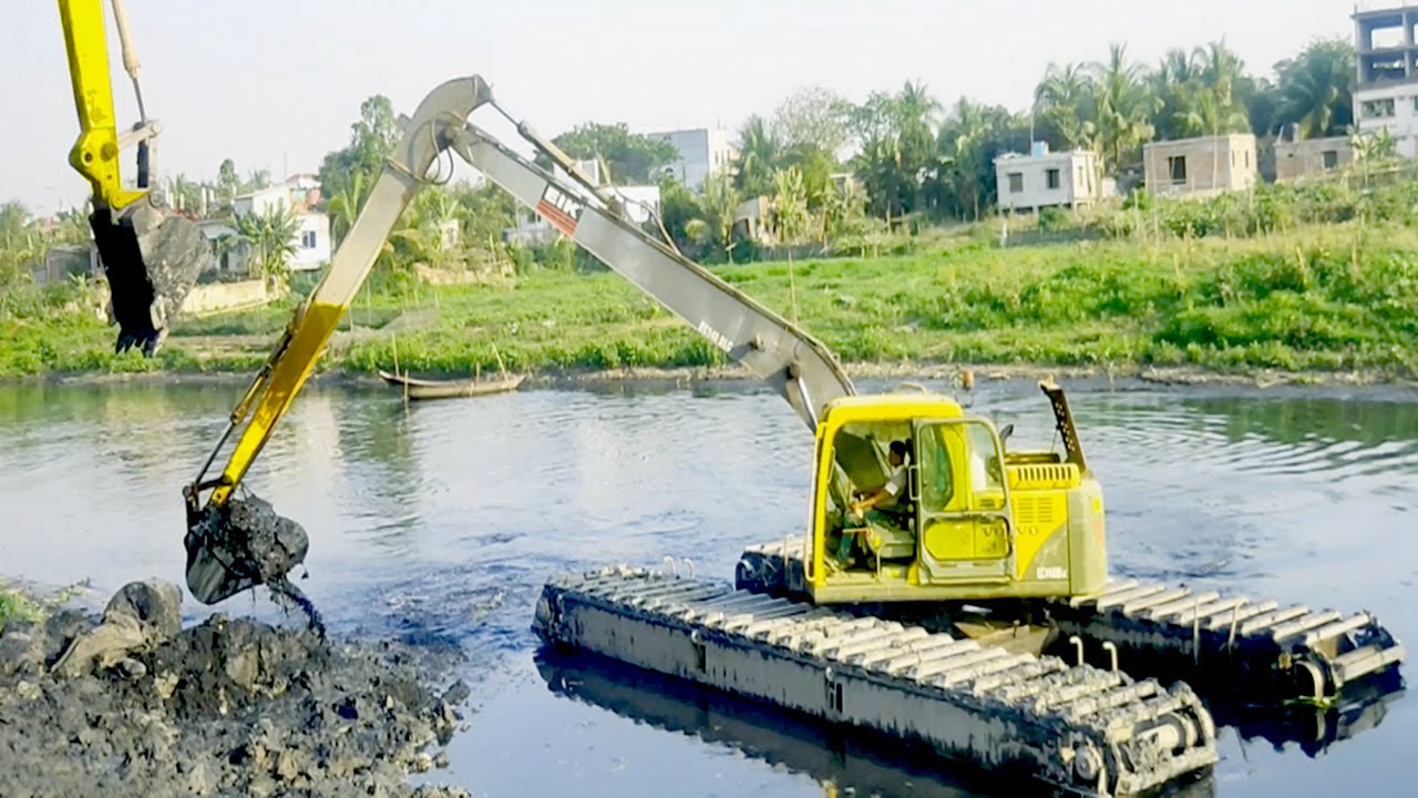 GETM AMPHIBIOUS EXCAVATOR | Amphibious excavator Waterking | Video ...
