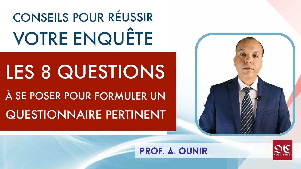 Enquête par questionnaire : 8 questions à se poser pour formuler un ...