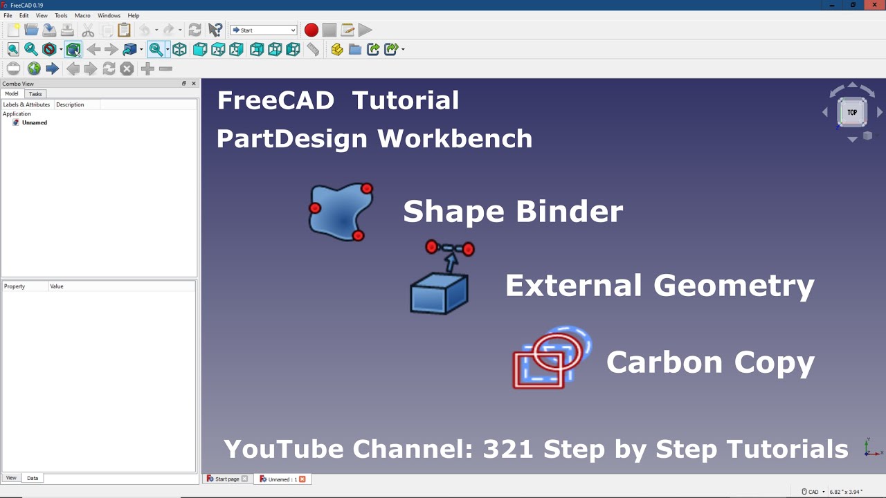 Freecad Shape Binder Tool Tutorial Fc001 Youtube