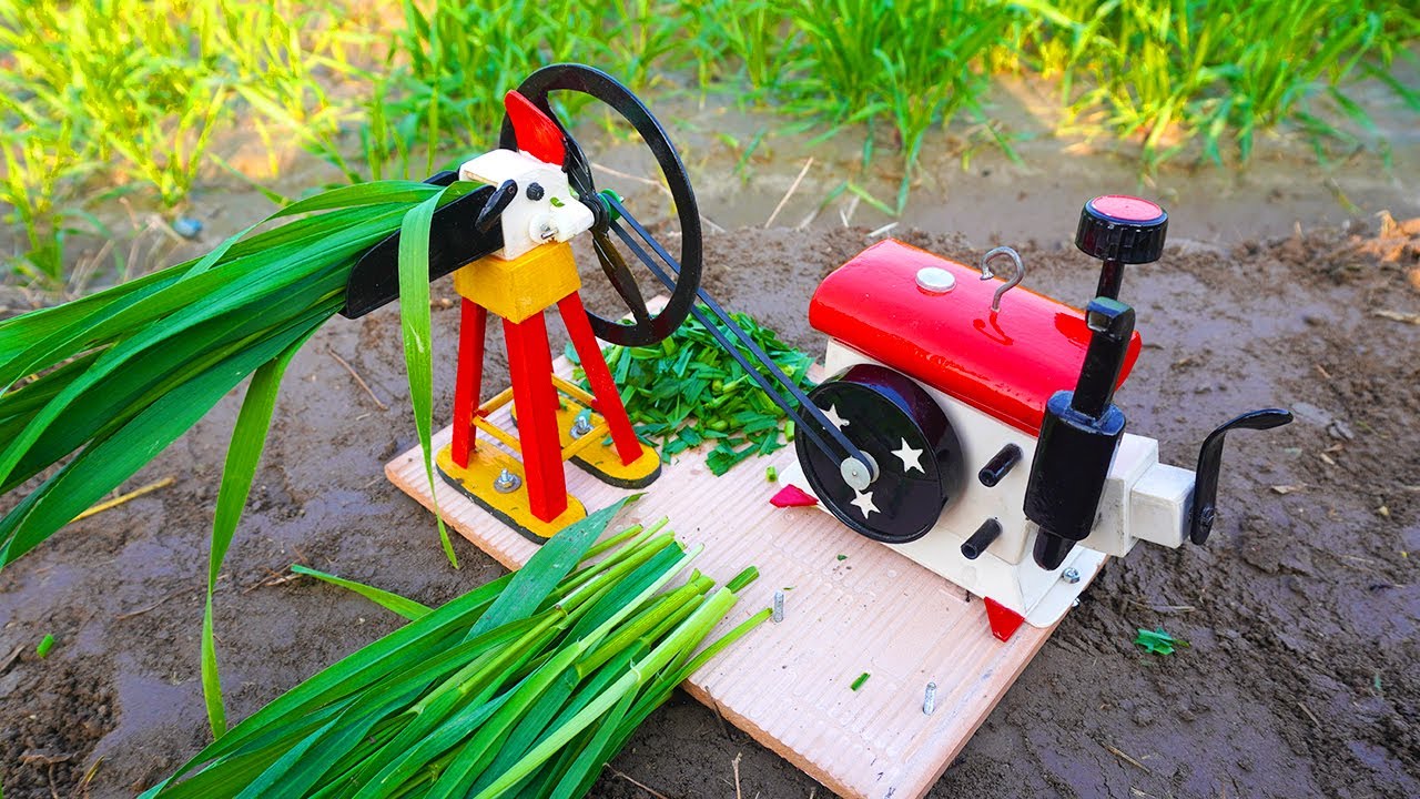 Diesel Engine Chaff Cutter Model Science project At Home | Gandasa ...