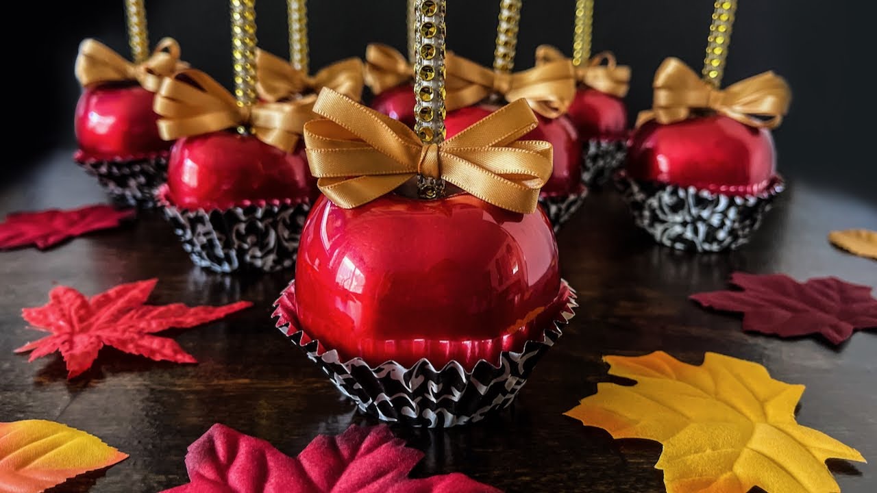 Mirror Red Candy Apples. Perfect Party treat. - YouTube