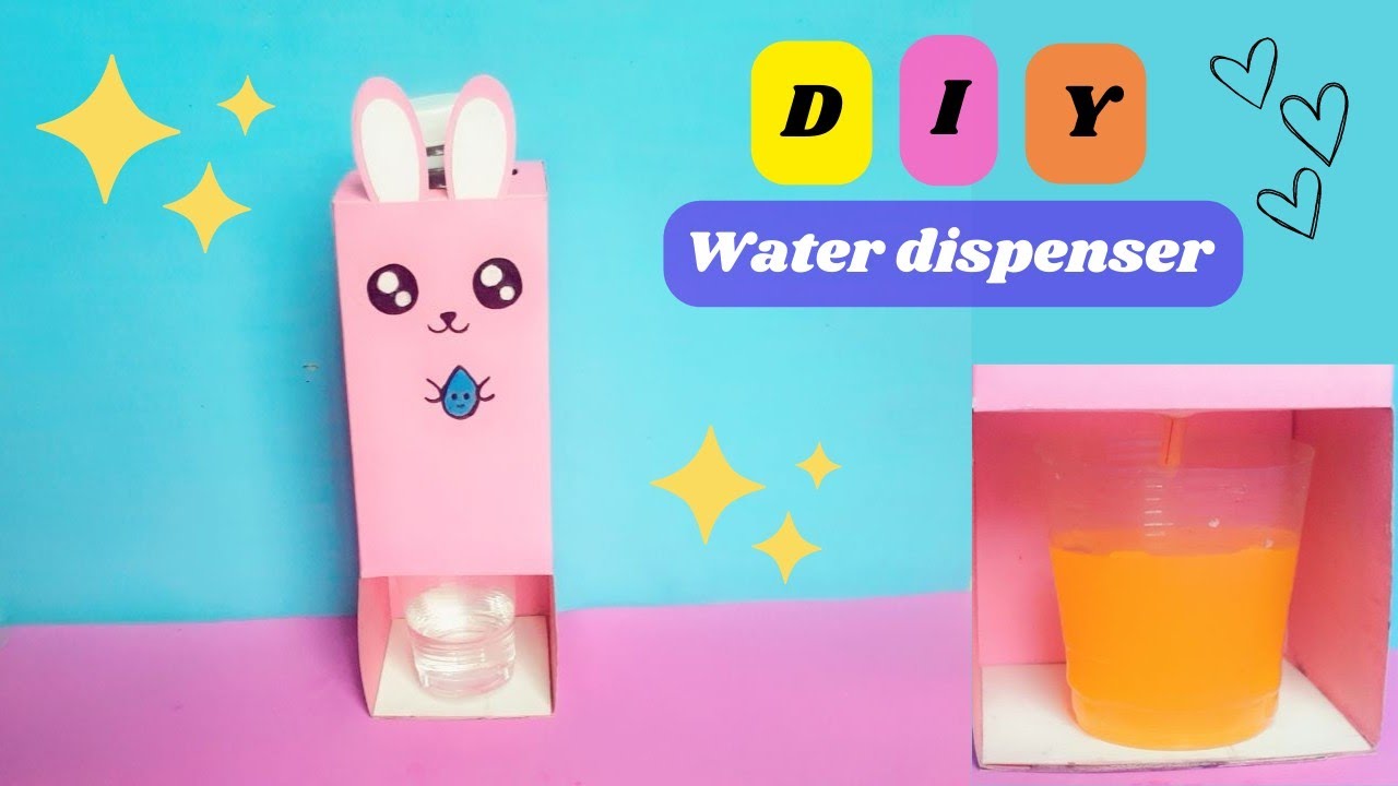 DIY water dispenser|how to make water dispenser at home|easy paper ...