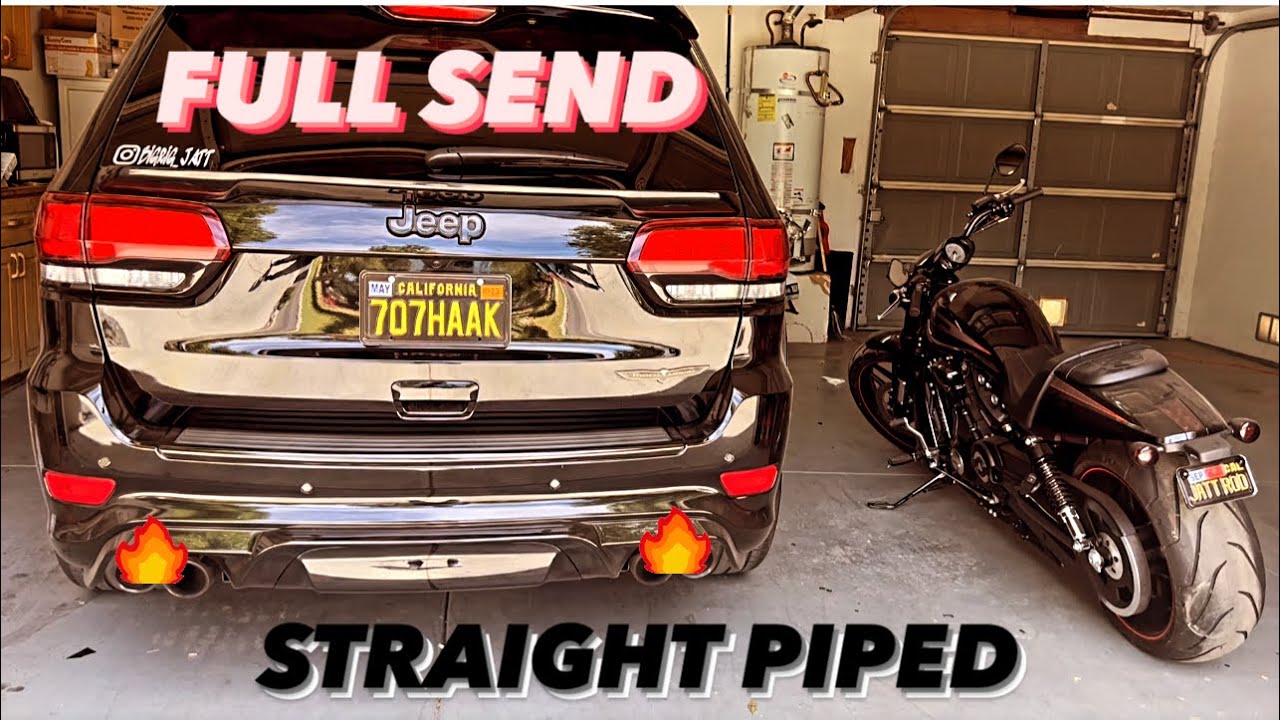 TRACKHAWK STRAIGHT PIPED.. DELETED MUFFLERS AND RESONATOR.. full send ...
