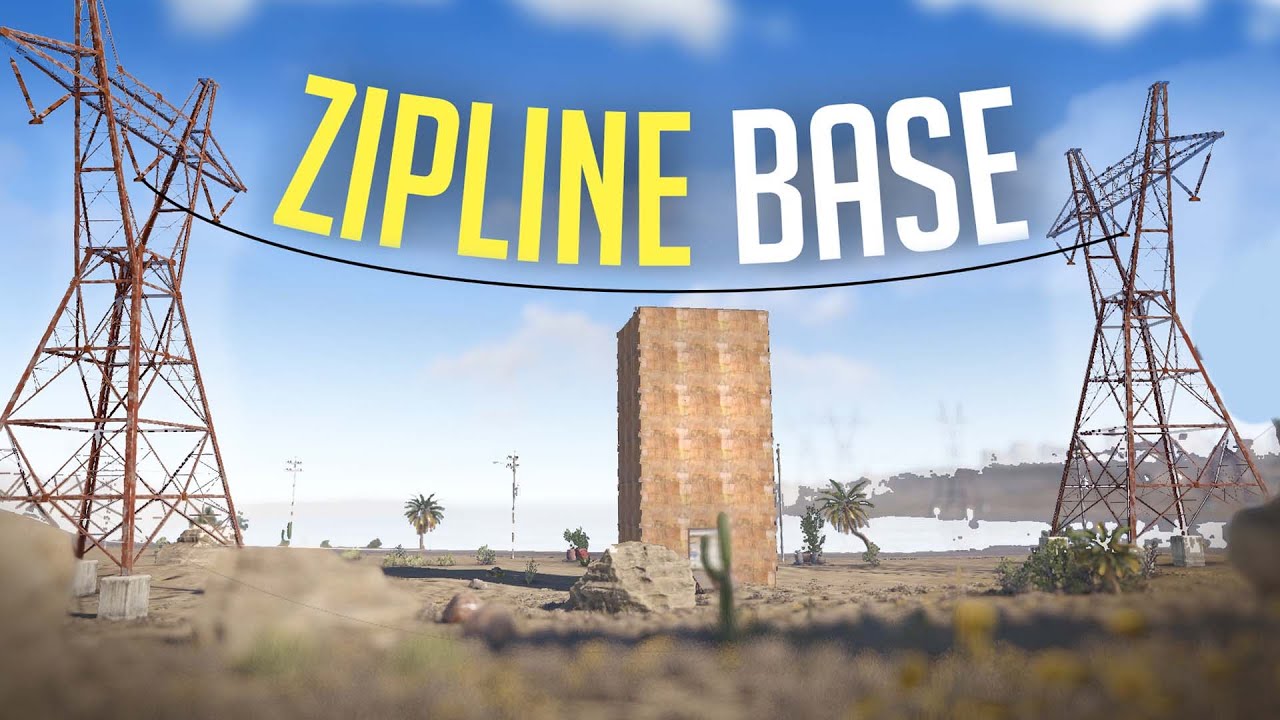 LIVING IN A ZIPLINE BASE - Rust - YouTube