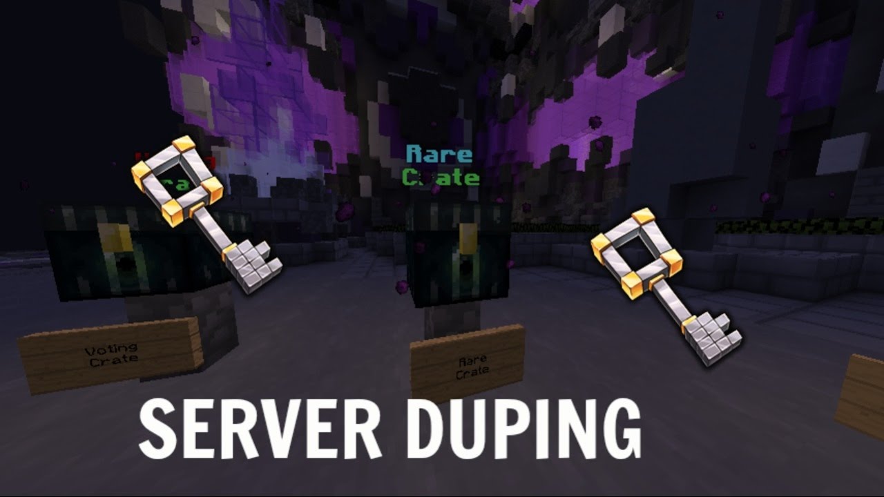 MINECRAFT SERVER DUPE 1000X CRATE KEYS INSANE DUPING!!! - YouTube