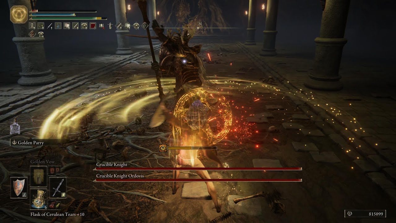 Crucible Knight & Crucible Knight Ordovis Parry/Riposte Only No Damage ...