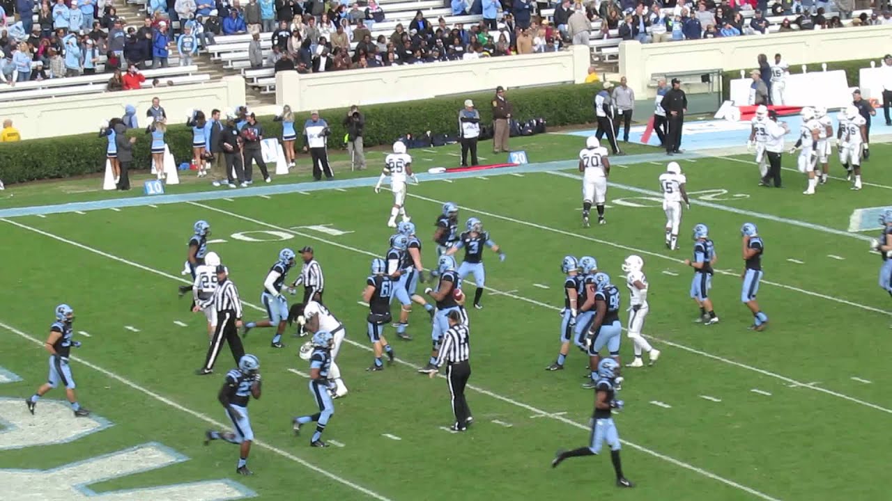 UNC Ryan Switzer Punt Return vs. Old Dominion - YouTube