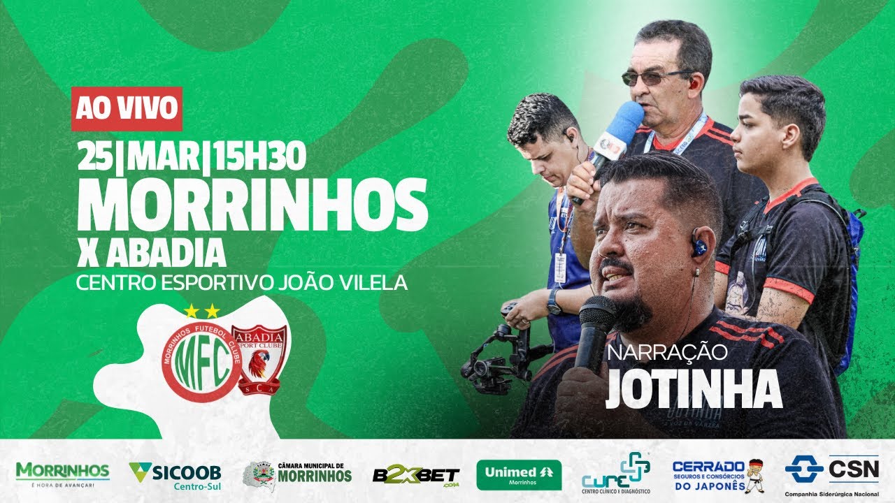 MORRINHOS FC X ABADIA || GOIANO SUB20 - 2025|| EQUIPE JOTINHA - YouTube