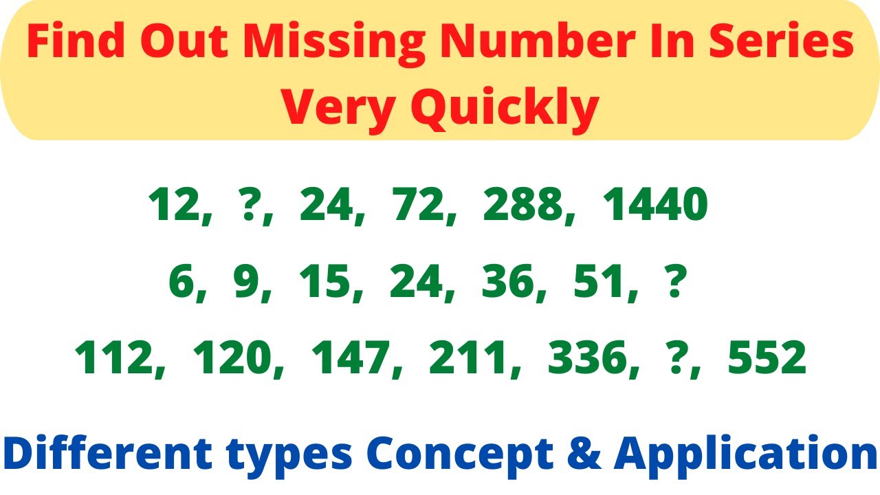 Find Out Missing Number In Series Very Quickly In Bengali YouTube Find Out Missing Number In Series Very Quickly In Bengali YouTube