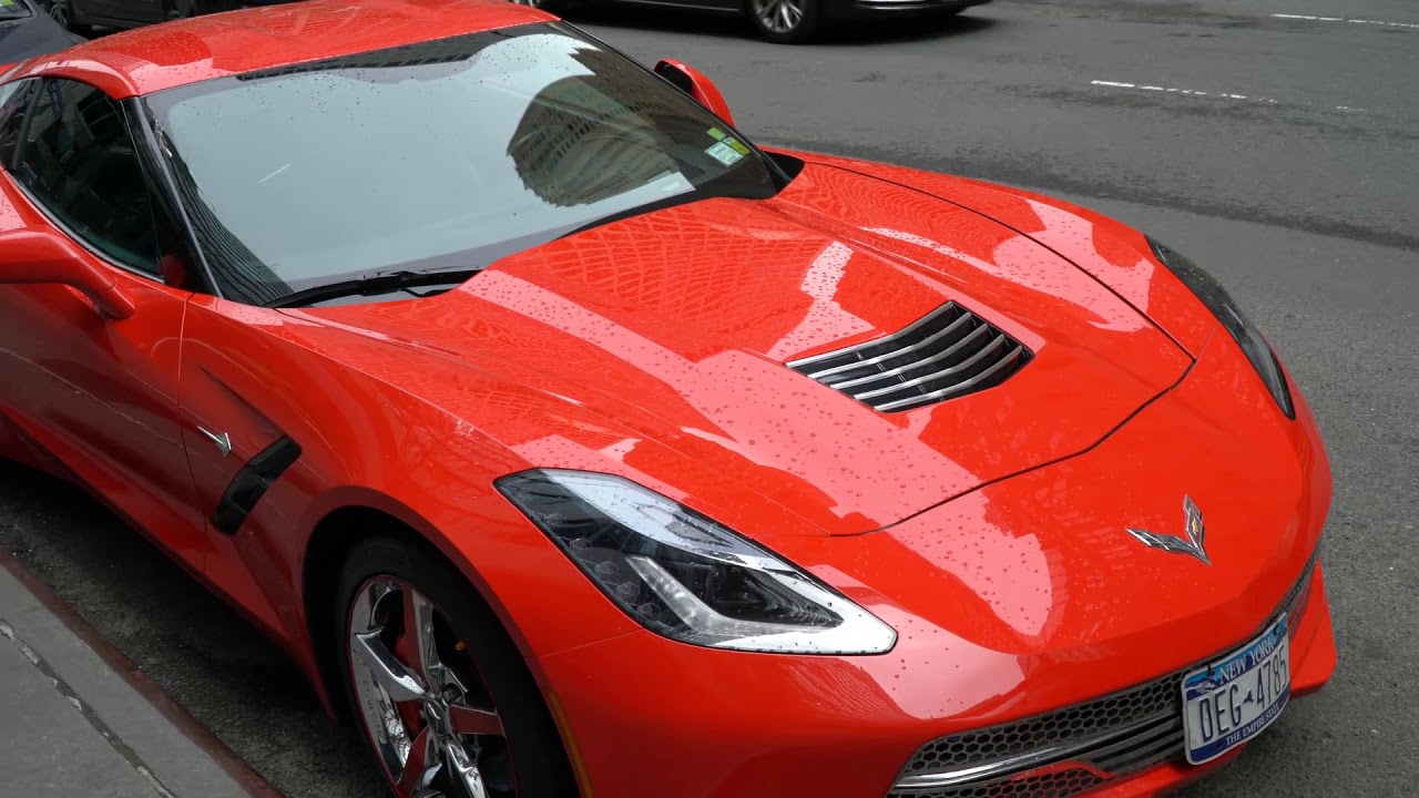 Beautiful Red Corvette in New York - YouTube