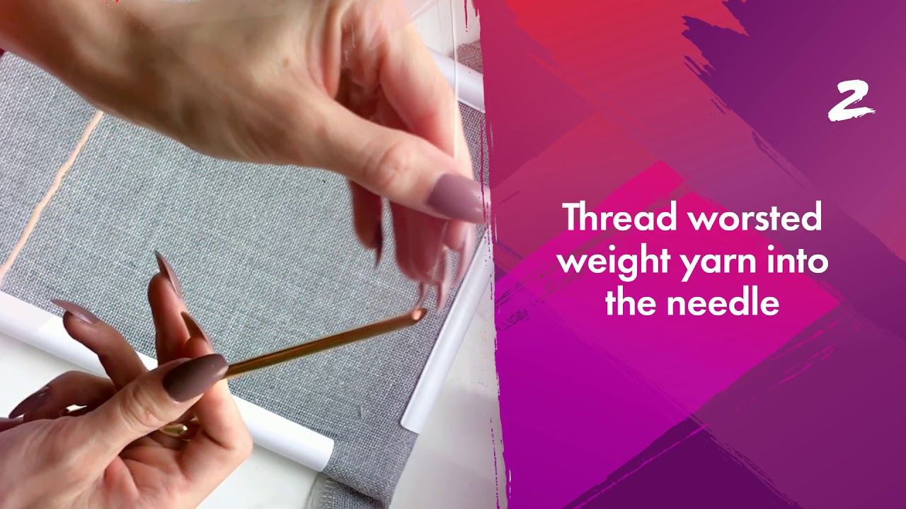 Threading and using Long Punch Needle - YouTube