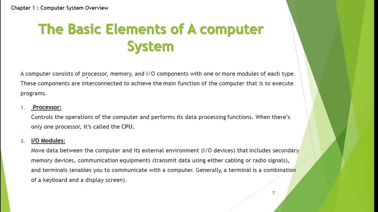 01 Operating System CH 1 Basic Elements of A computer System - YouTube