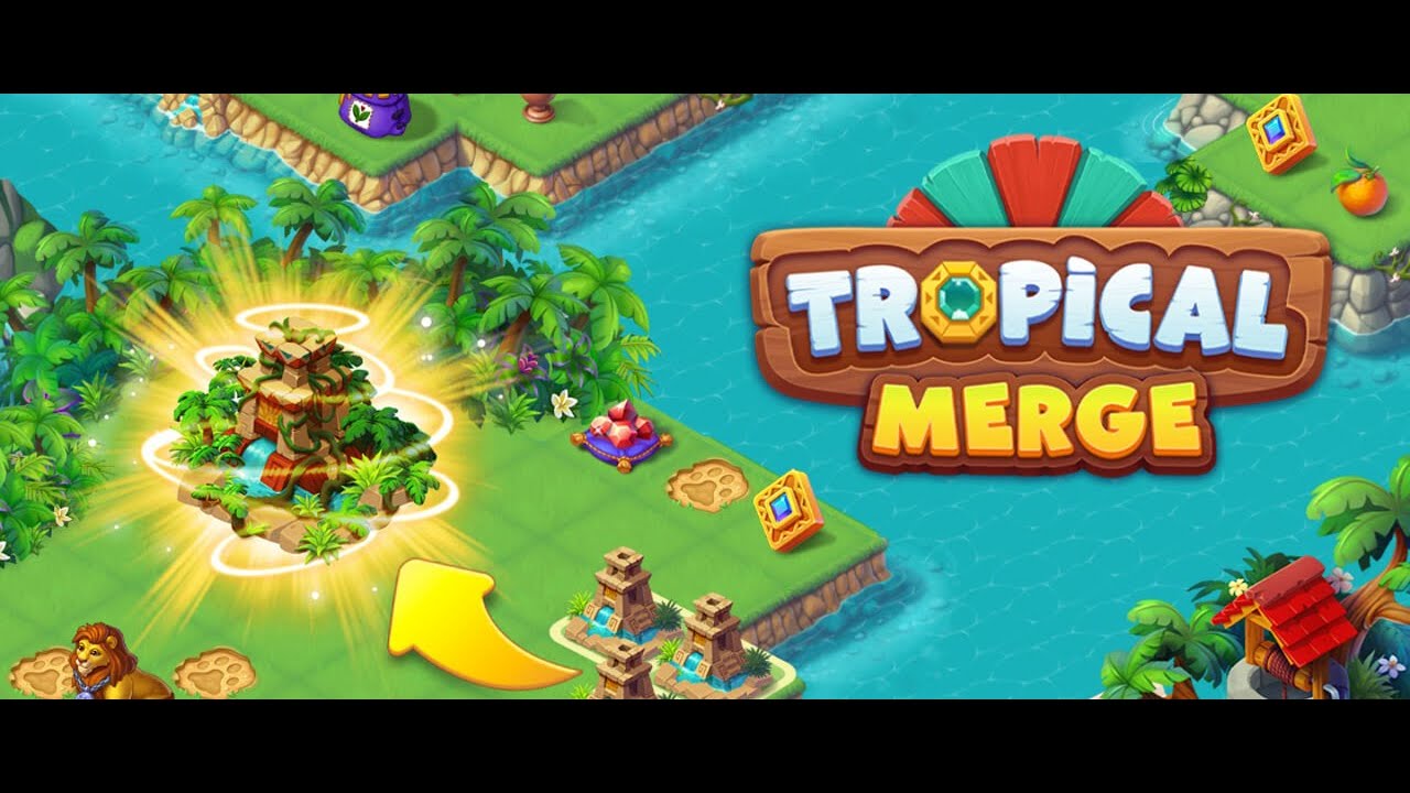 Tropical Merge Gameplay #tropicalmerge #island #parts #build #merge # ...