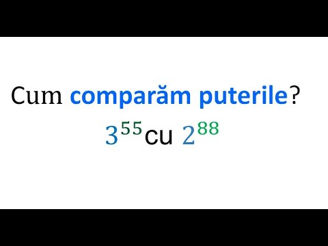 Compararea puterilor Clasa 5 #puteri #matematica - YouTube
