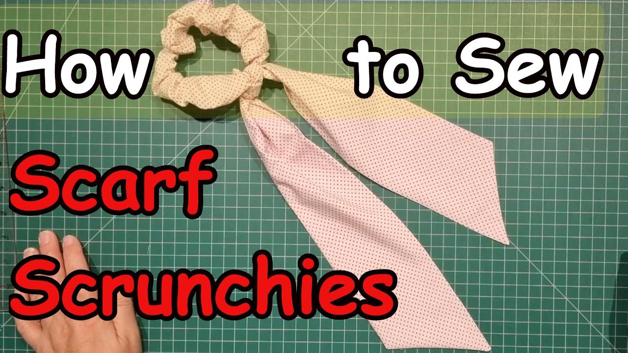 How to sew a scarf scrunchie begnner sewing learn to sew scrunchy with ...