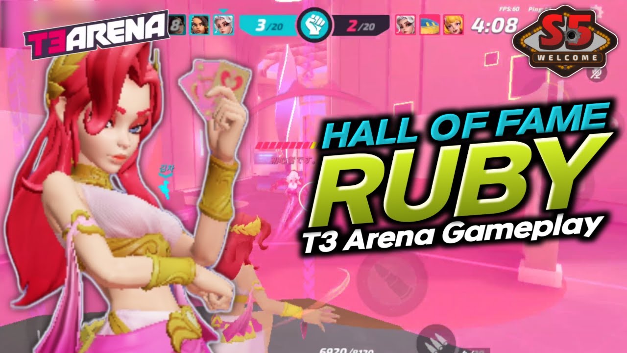 T3 ARENA RUBY HALL OF FAME NEW SKIN GAMEPLAY | t3아레나 루비 게임플레이 | t3 아레나 잘하는 법 루비 - YouTube