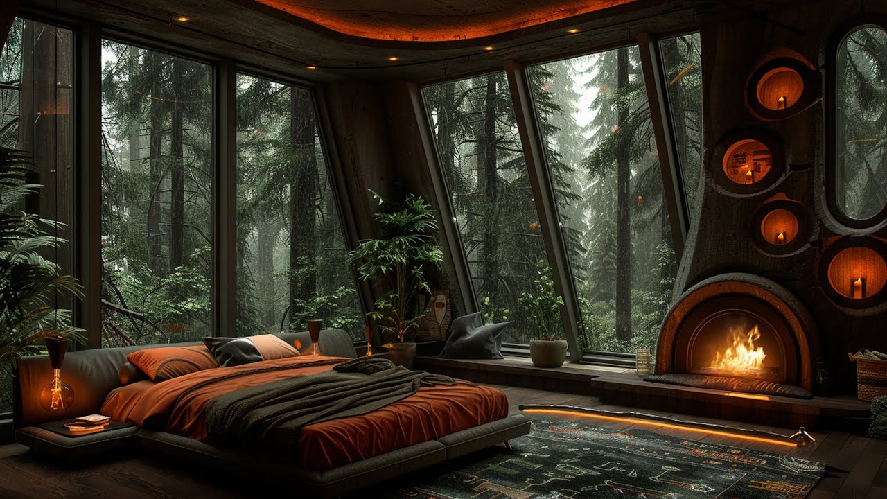 Relaxing Sounds for Sleep | Rain And Fire 3 Hours | Sounds for Sleep ...