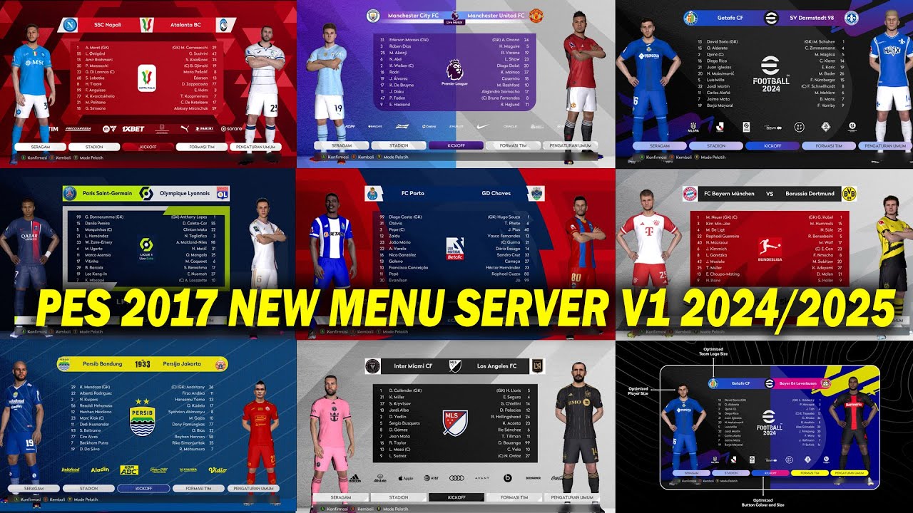 PES 2017 NEW MENU SERVER V1 2024-2025 - YouTube
