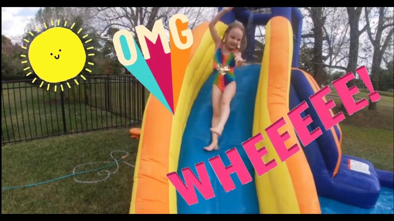 How To Have Fun On A Waterslide | Kid's Play | Outdoor Fun For Kids ...