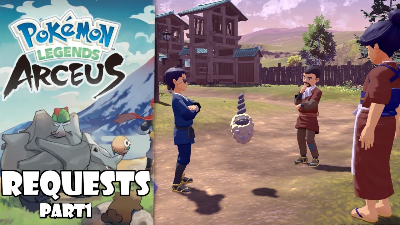 pokemon legends of arceus completing requests gameplay nintendo switch ...