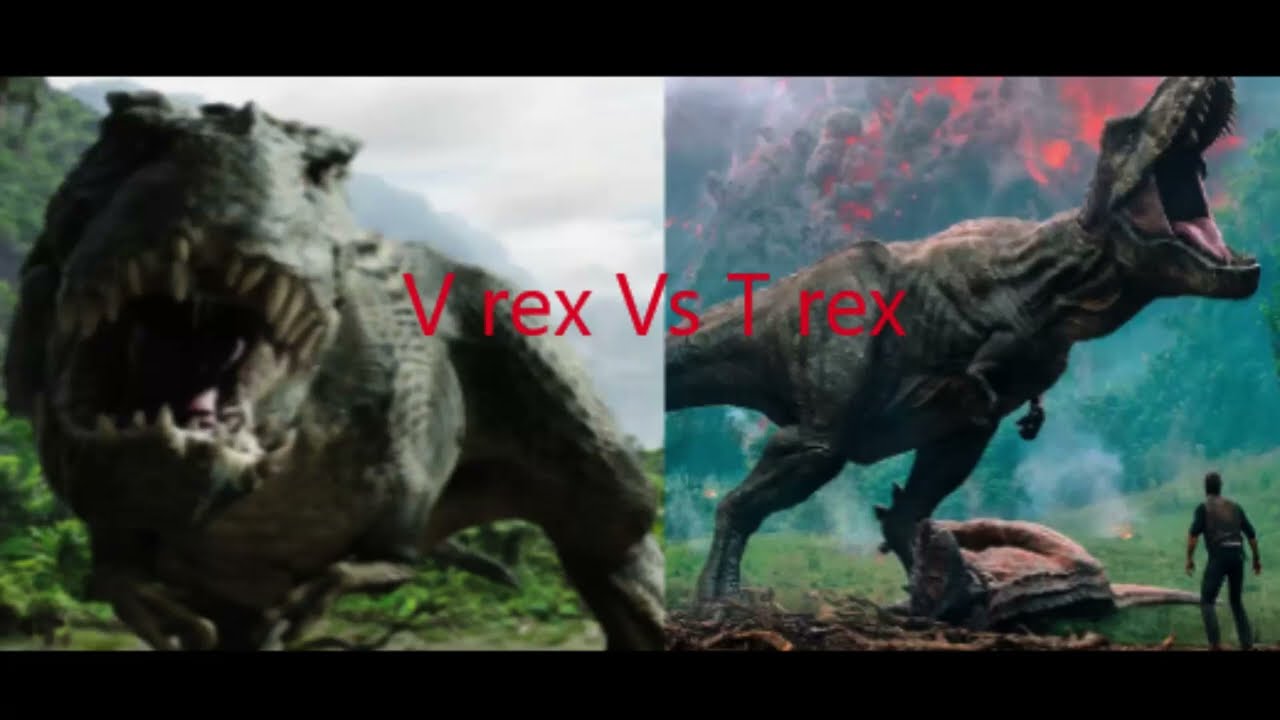 V rex Vs T rex - YouTube
