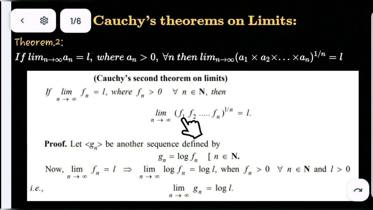 Cauchy's theorems on limits in Tamil || #realanalysis || sequence- part 12 - YouTube
