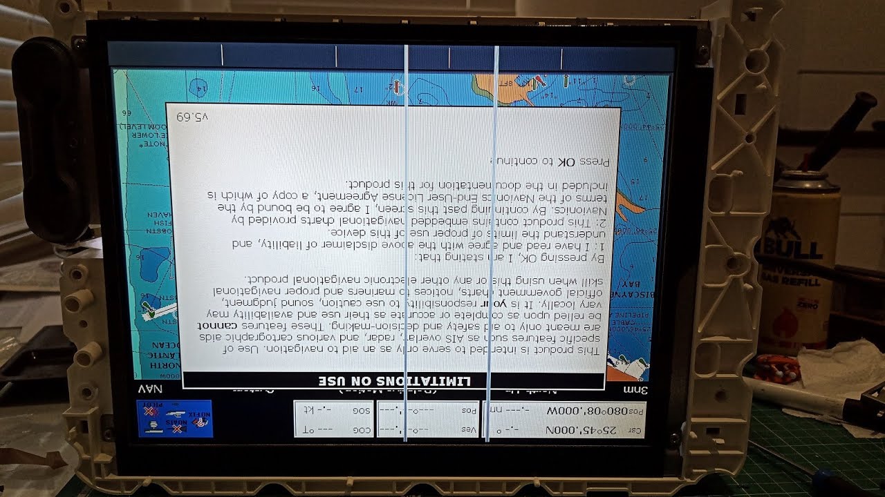 Raymarine E120 Chartplotter Screen replacement - YouTube