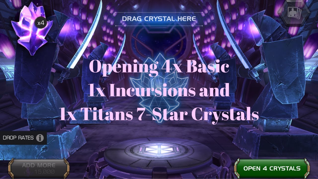Opening 4x Basic, 1x Incursions and 1x Titans 7-Star Crystals...MCOC - YouTube