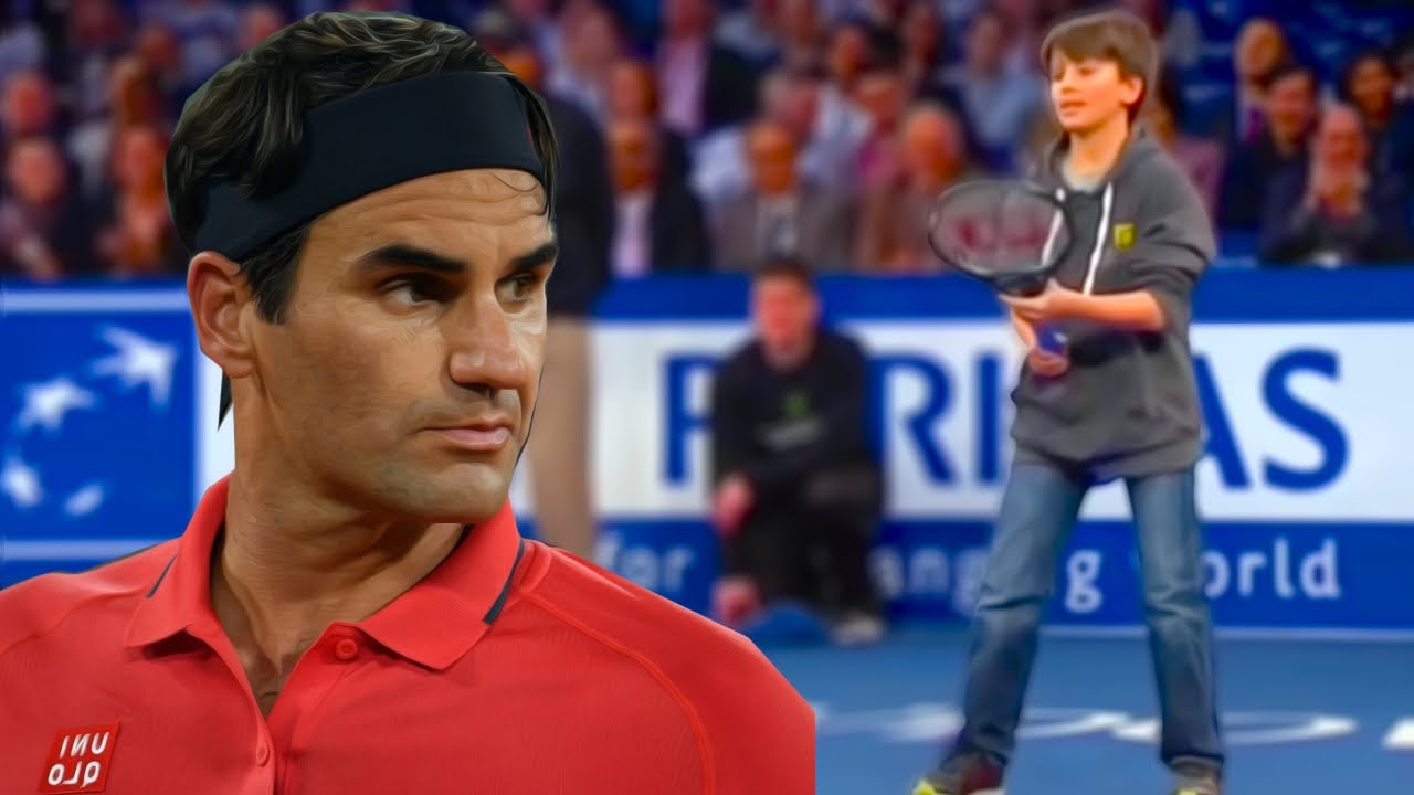 Roger Federer vs Little Kid - YouTube