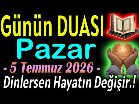 Pazar Gününe Özel Dua! Maddi Manevi Sıkıntılardan Kurtulmak İçin
