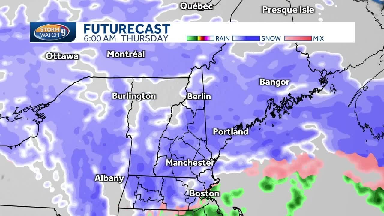 New Hampshire hourly weather: Track snow, wintry mix, wind gusts from ...