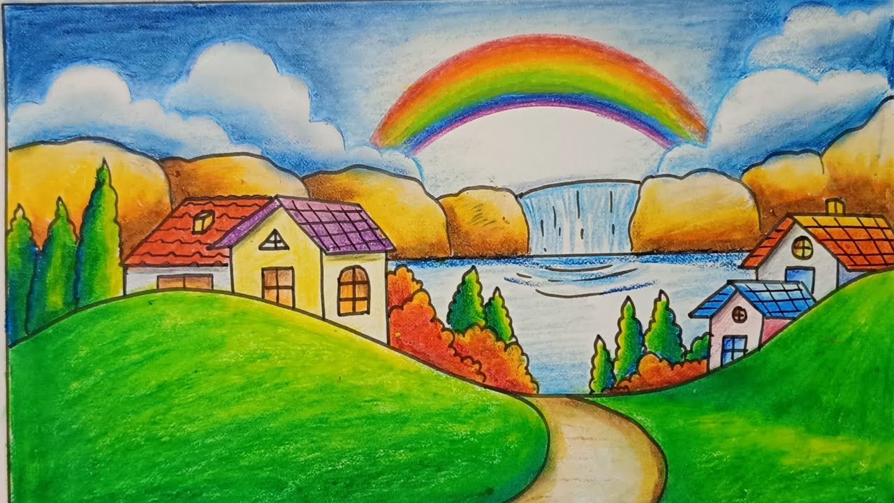 Beautiful Rainbow Drawings Sunshine And Rainbows Wall And Art Print