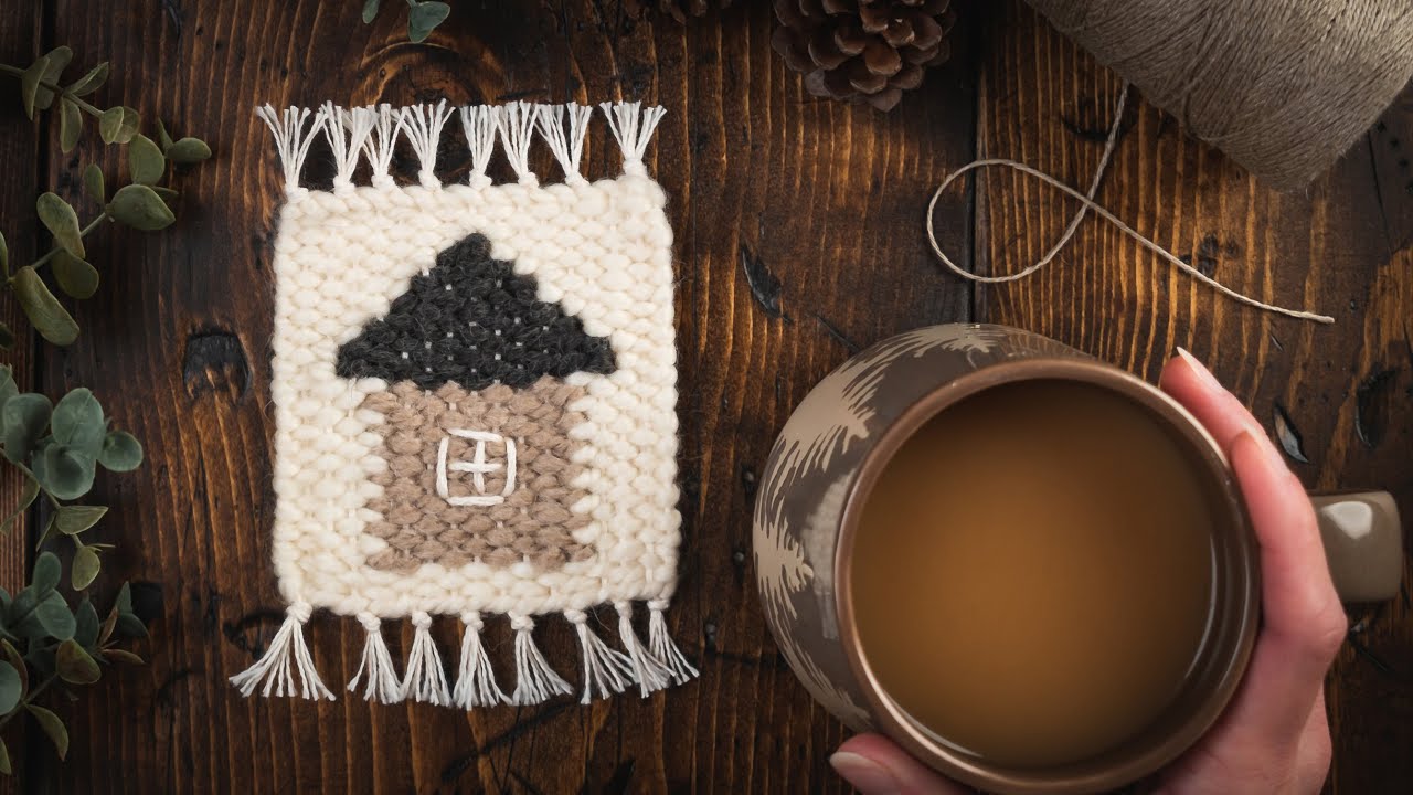 CUTEST woven mug rug EVER?! - YouTube