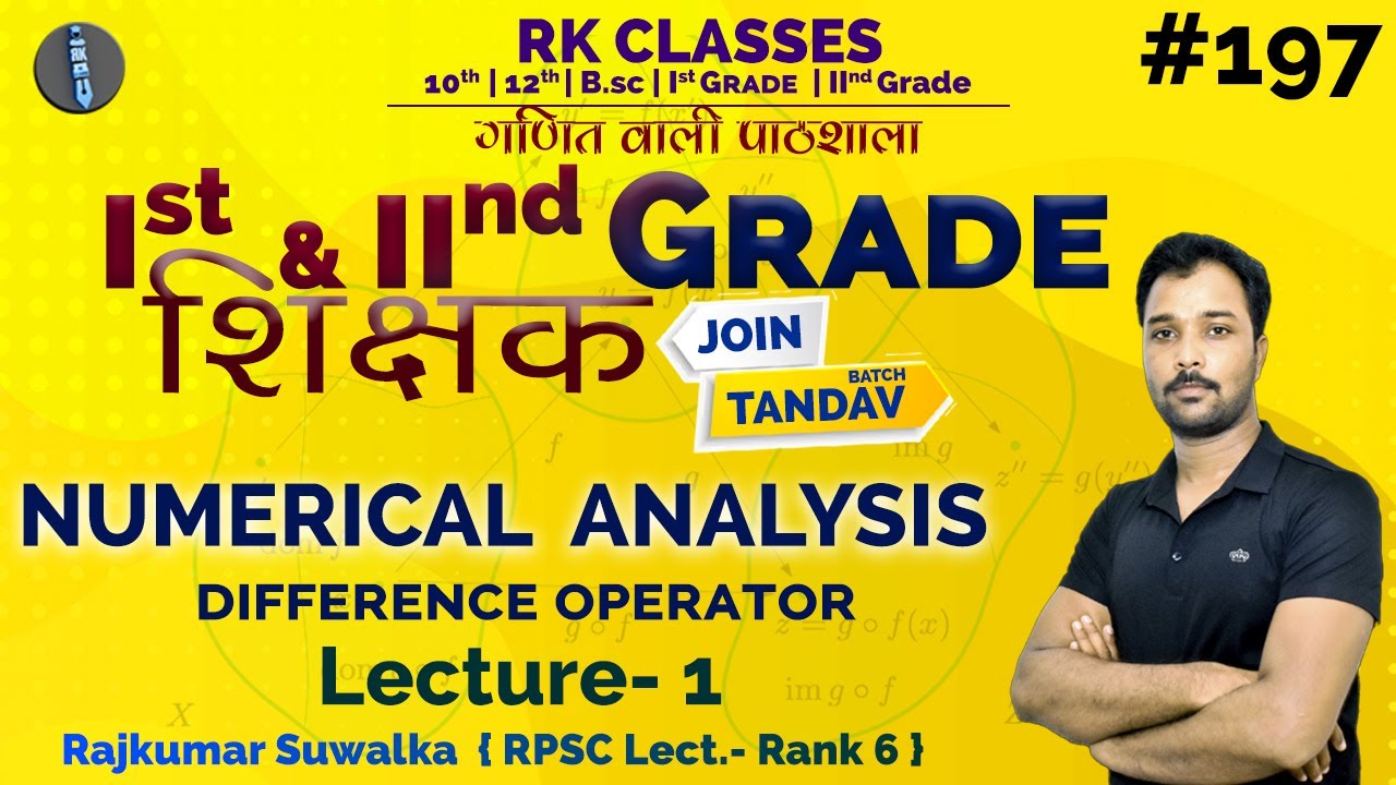 Difference operator in Numerical Analysis | NA | Example and Solution ...