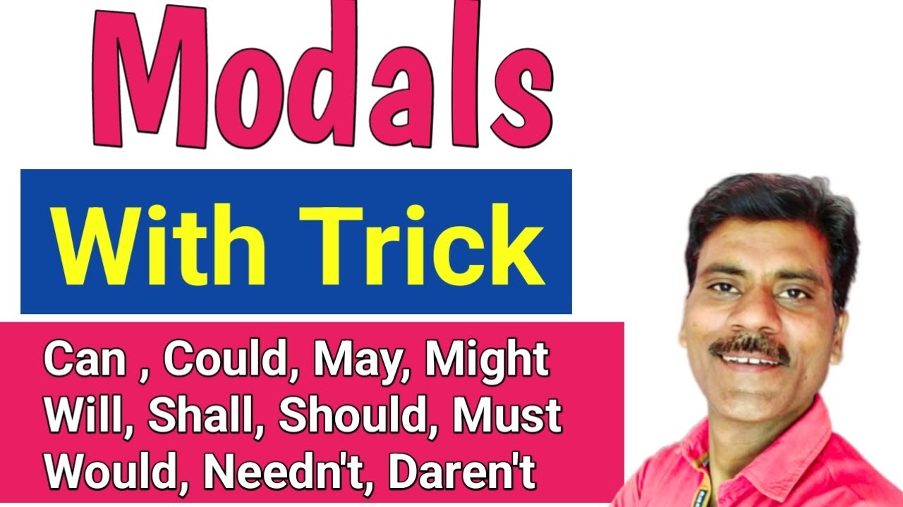 Modals with trick | Modals in English grammar | Can could May should ...