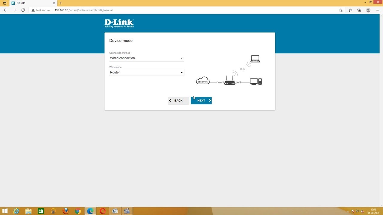 How To Configure WiFi Router Wired D Link DIR 841 - YouTube